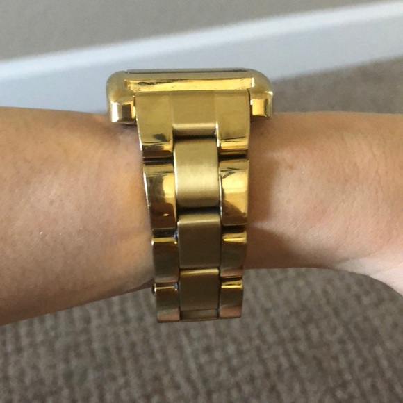 Michael Kors | Jewelry | Michael Kors Square Face Gold Watch Mk5436 W ...